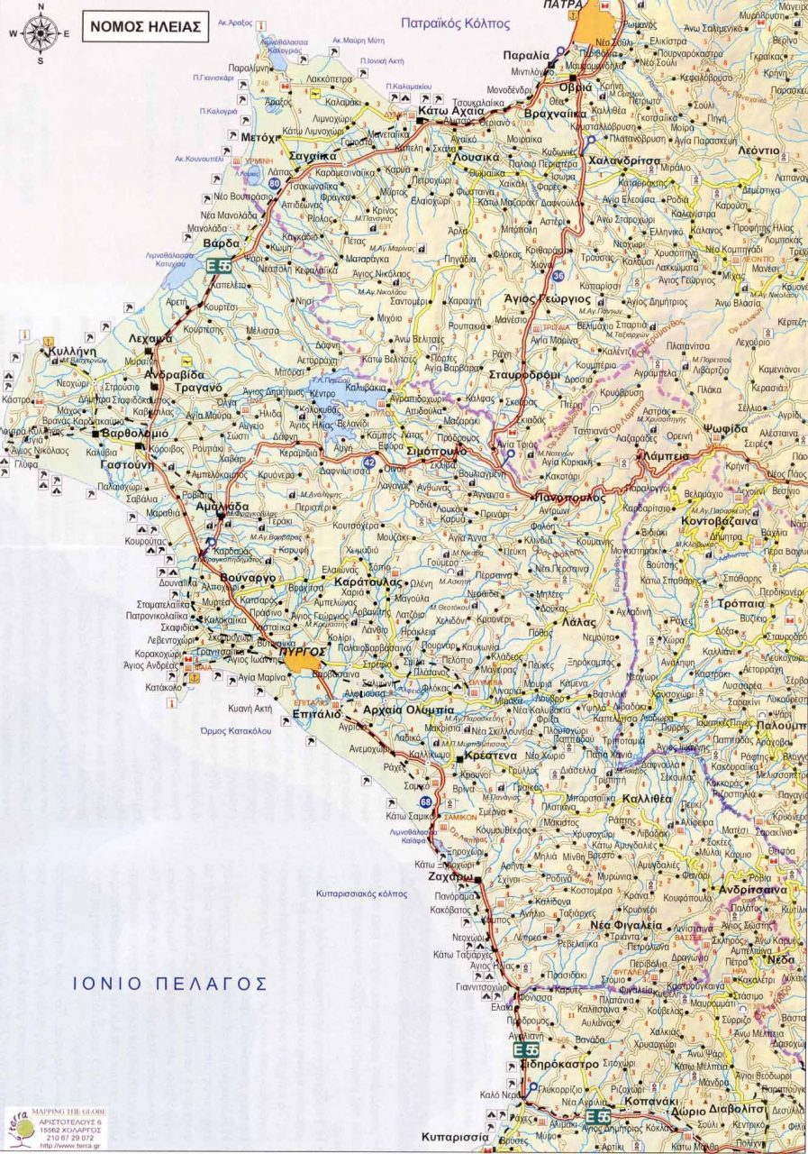 Ηλεία -Οι 30 μεγαλύτεροί οικισμοί του νομού (πόλεις, κωμοπόλεις & χωριά ...